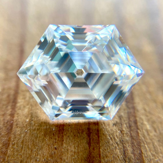 Antique Elongated Hexagonal Step Cut Diamond Simulant Cubic | Etsy