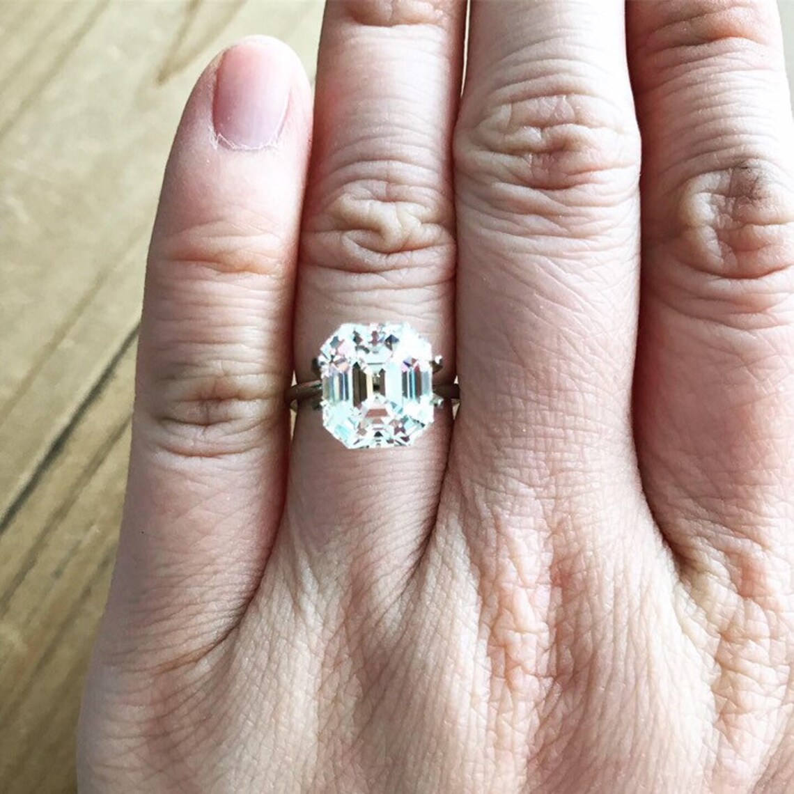 Antique Chubby Emerald Step Cut Octagon Diamond Simulant Cubic - Etsy