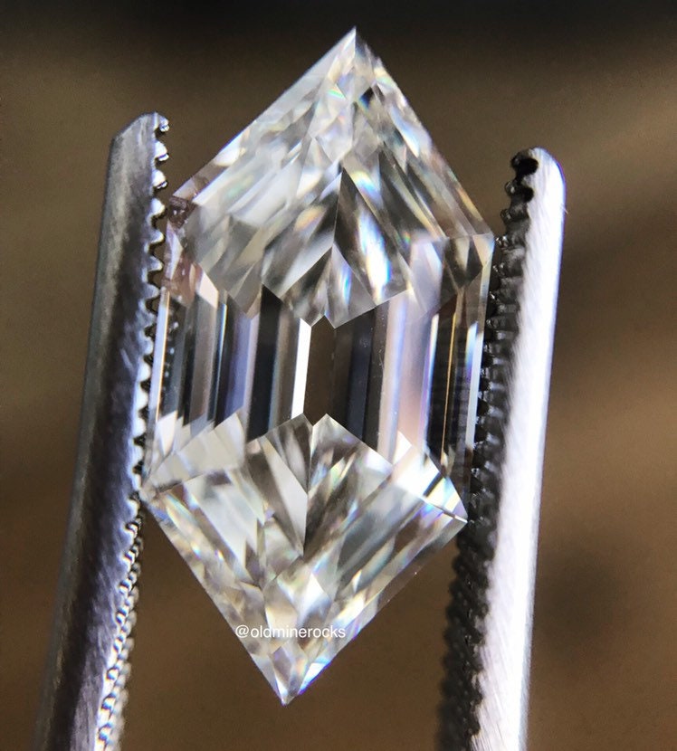 Antique Elongated Hexagonal Step Cut Diamond Simulant Cubic Zirconia - Etsy