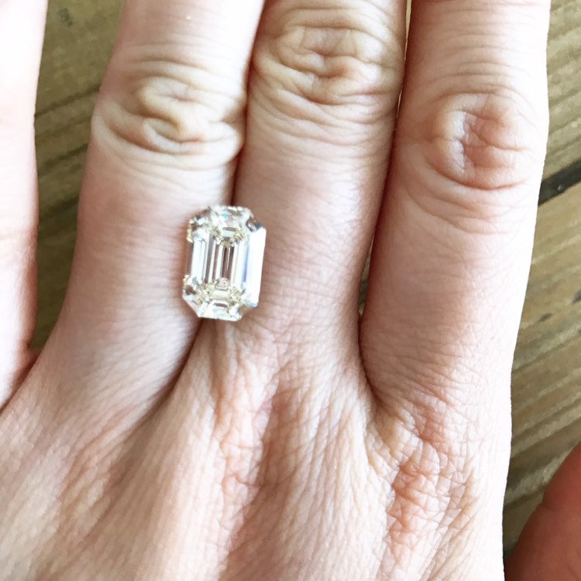 Antique Emerald Step Cut Octagon Diamond Simulant Cubic | Etsy