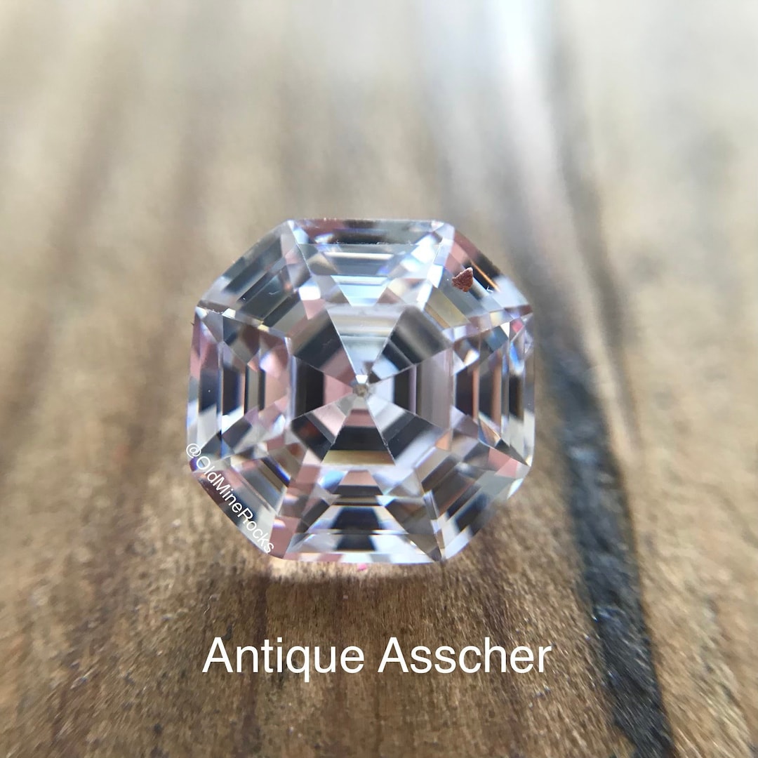 Antique Asscher Emerald Step Cut Octagon Diamond Simulant Cubic ...