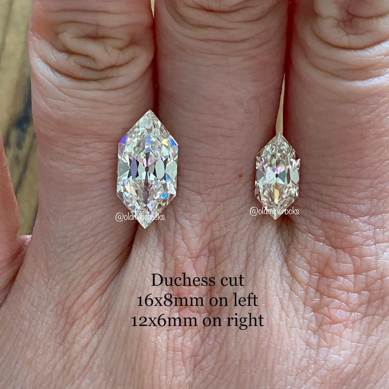 Antique Elongated Hexagonal Step Cut Diamond Simulant Cubic - Etsy