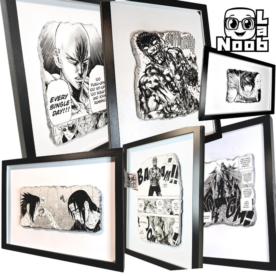 Custom Anime Manga Wall Art – Hand-engraved Plaster - Etsy