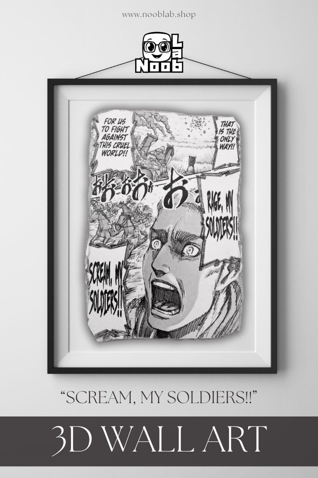 Inspired by Attack on Titan Wall Art – Erwin Smith Scene – Handmade ...