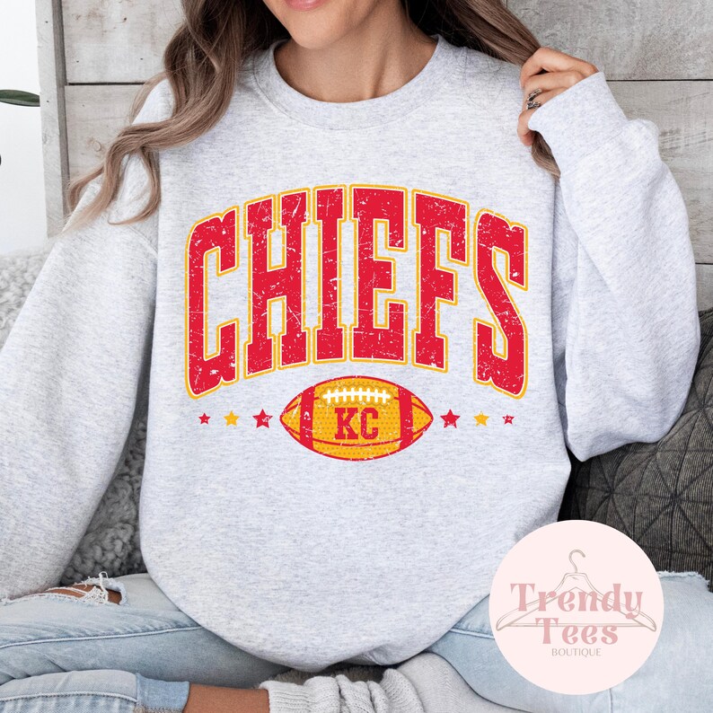 Kansas City Chiefs, Football, Crewneck, Gildan, KC, Kansas, Sweatshirt ...