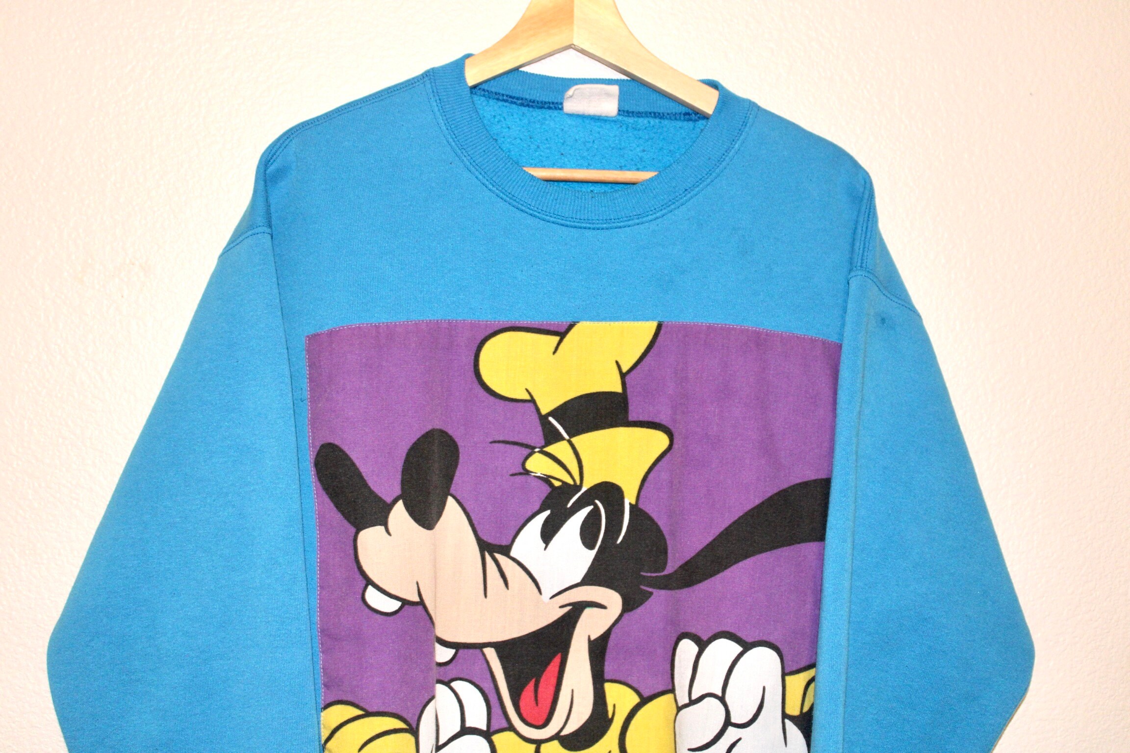 Vintage Disney Goofy Long Sleeve Crewneck Sweater 90s Repurposed 1of1 ...