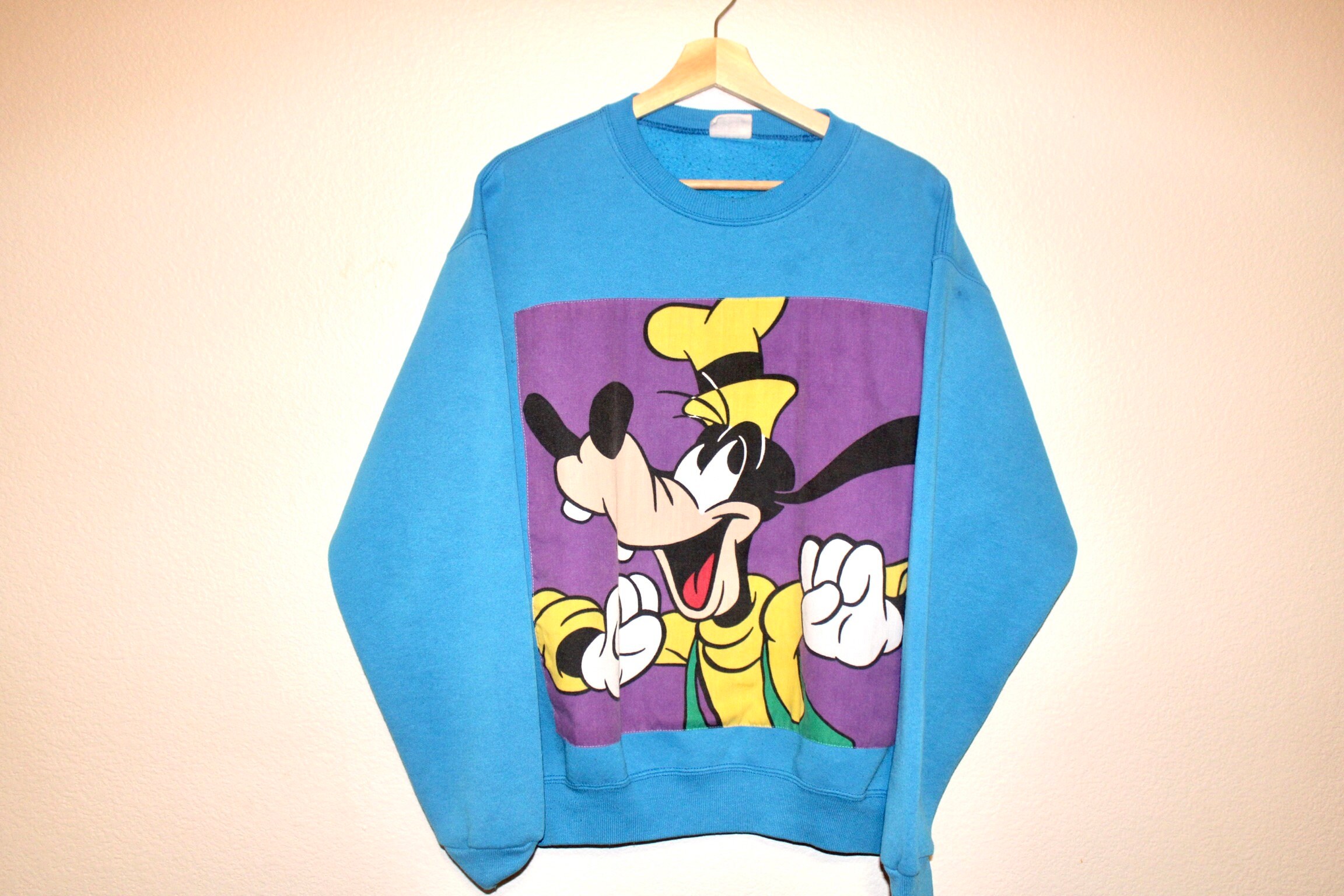 Vintage Disney Goofy Long Sleeve Crewneck Sweater 90s Repurposed 1of1 ...