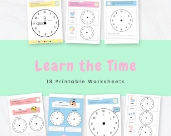 Clock Printable, Educational Resource for Learning to Tell Time. - Etsy