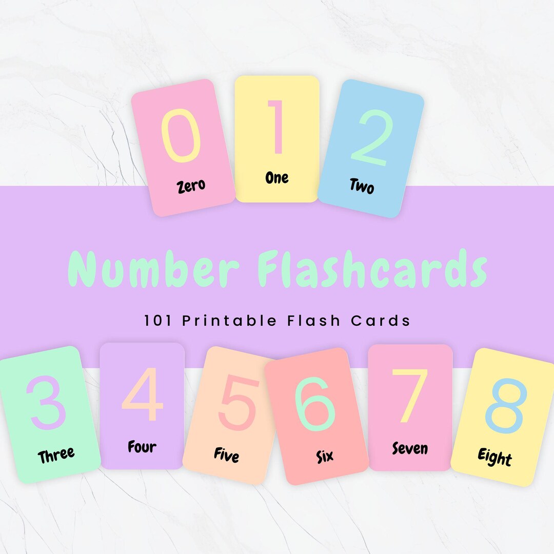 Number Flashcards to 100 | Printable Counting Cards for Preschool ...