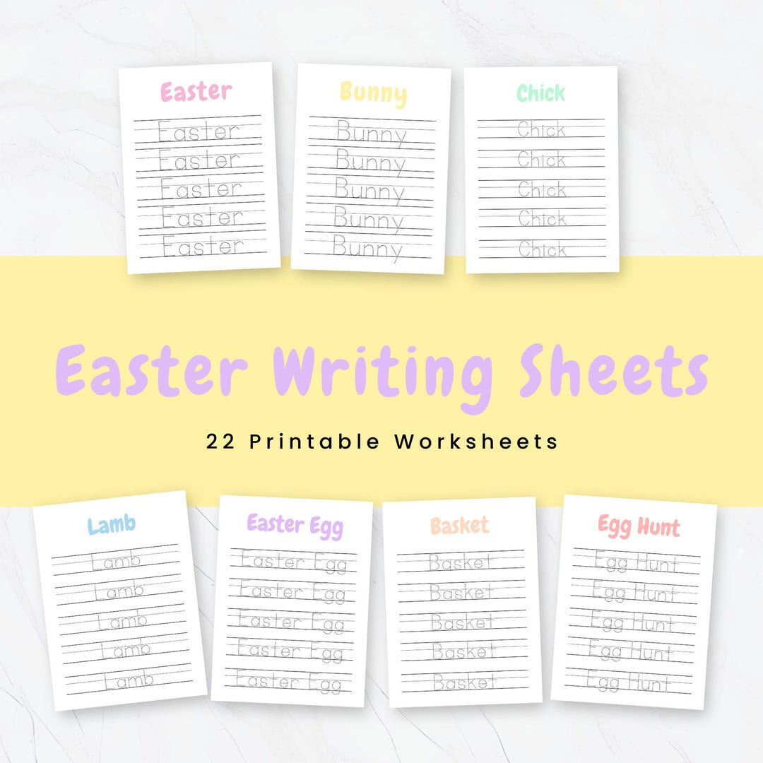 Easter Handwriting Practice Worksheet | Easter Activity | Digital ...