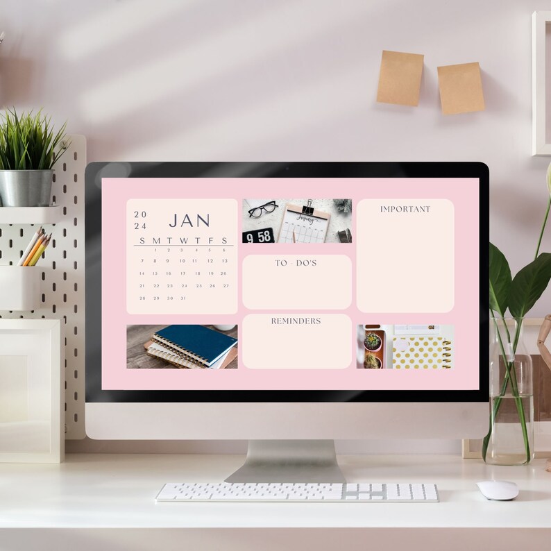 Desktop Wallpaper Canva | Editable Desktop Wallpaper Organizers ...