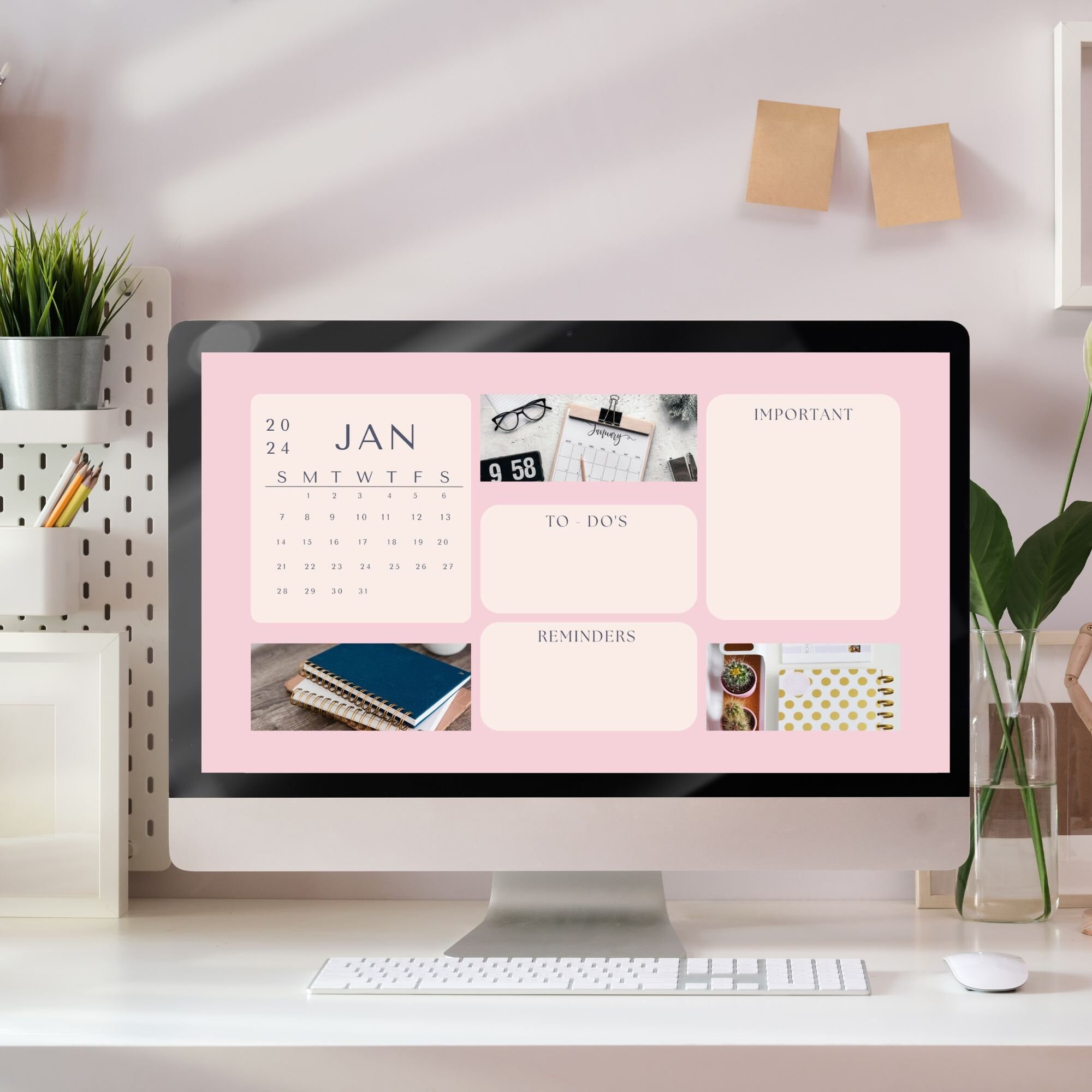 Desktop Wallpaper Canva | Editable Desktop Wallpaper Organizers ...