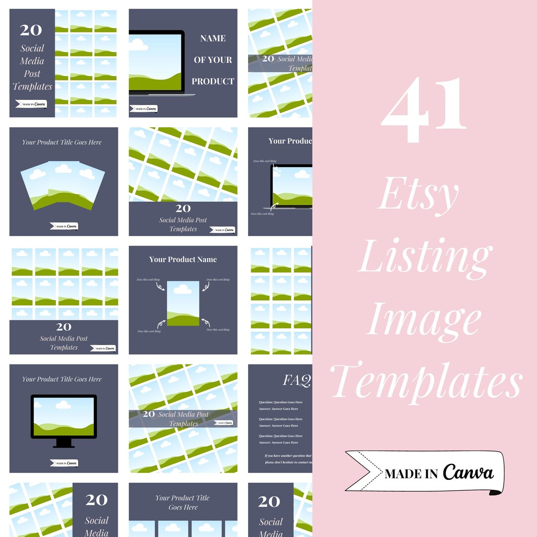 Etsy Listing Image Templates for Digital Products & Etsy Store Owners ...