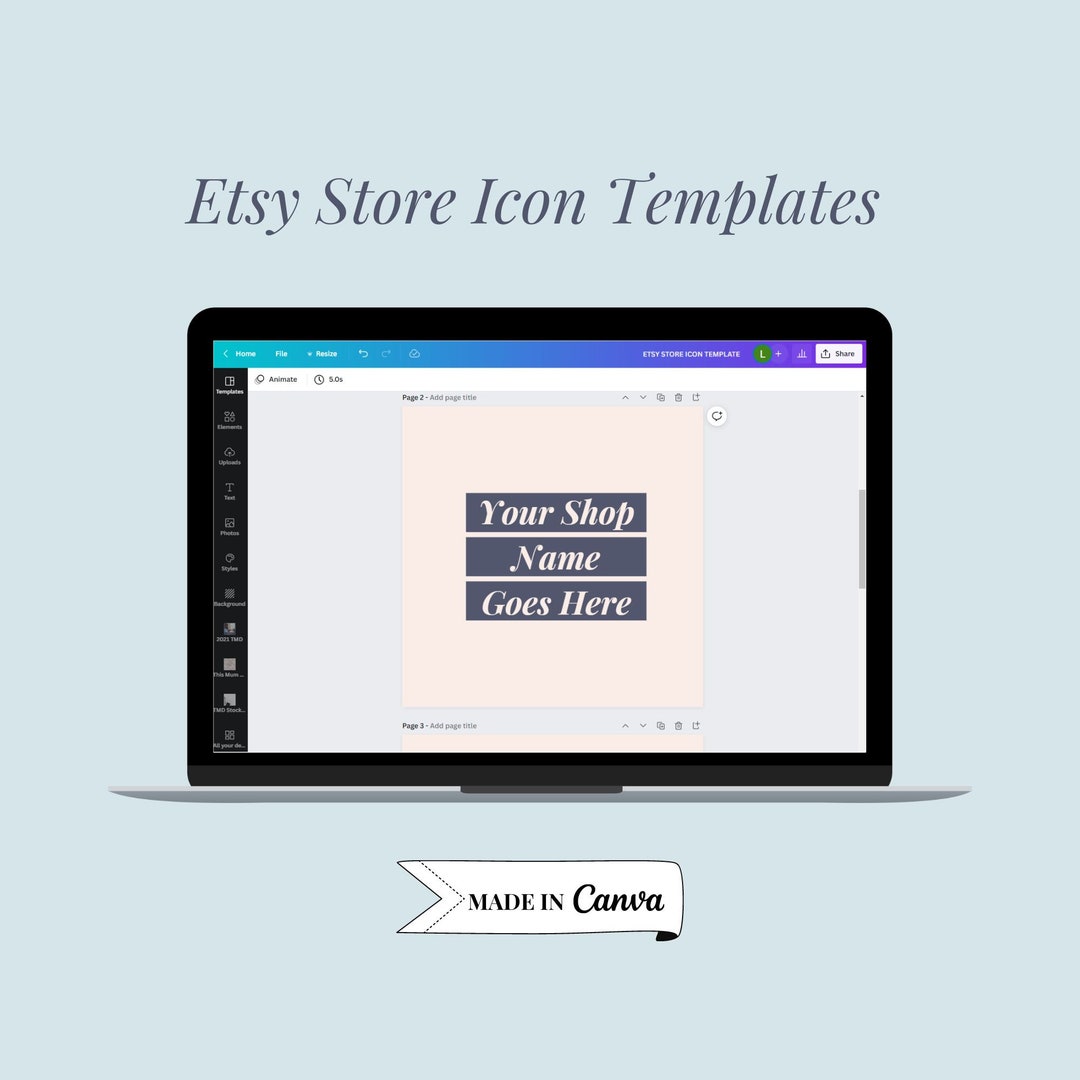 Etsy Store Icon Templates | Fully Editable Canva Etsy Shop Icon ...