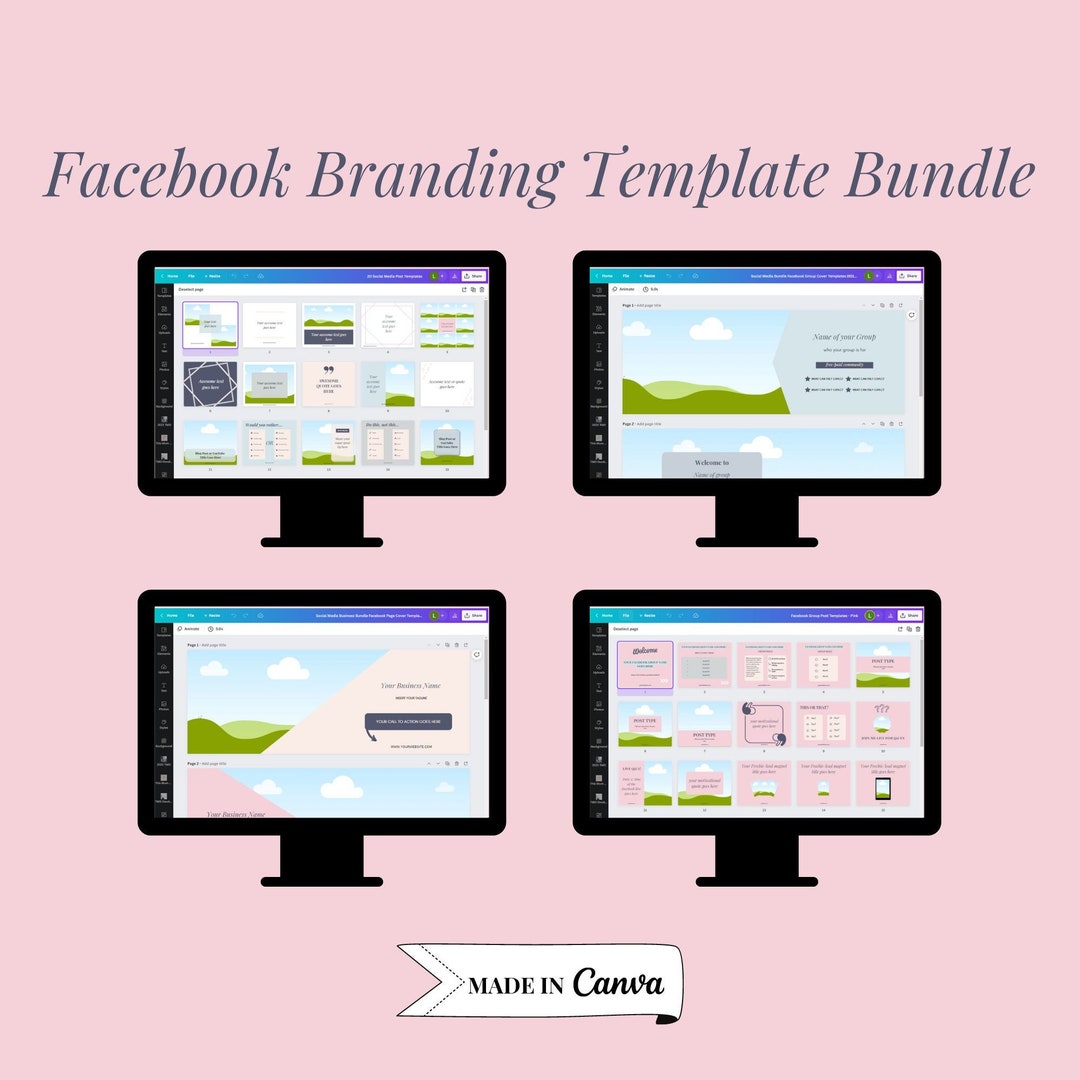 Facebook Branding Template Bundle | Canva Templates for Your Facebook ...