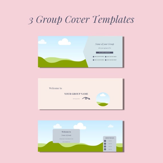 Facebook Group Cover Templates for Online Business Owners - Etsy