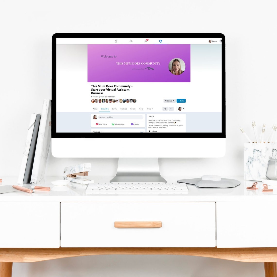 Facebook Group Cover Templates for Online Business Owners - Etsy