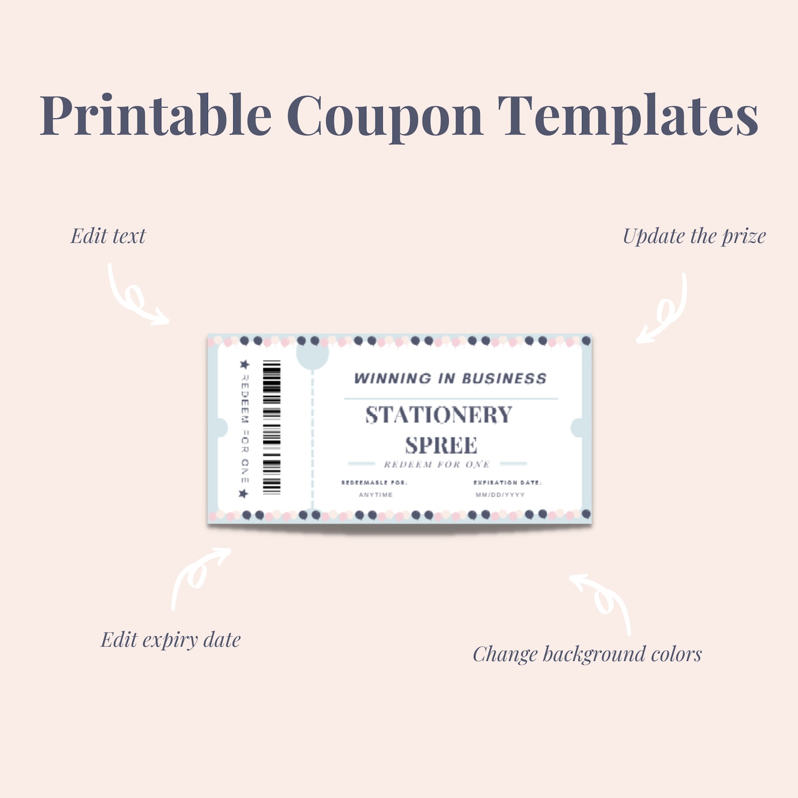 Printable Coupon Template for Business Owners | Business Gifts, Last ...