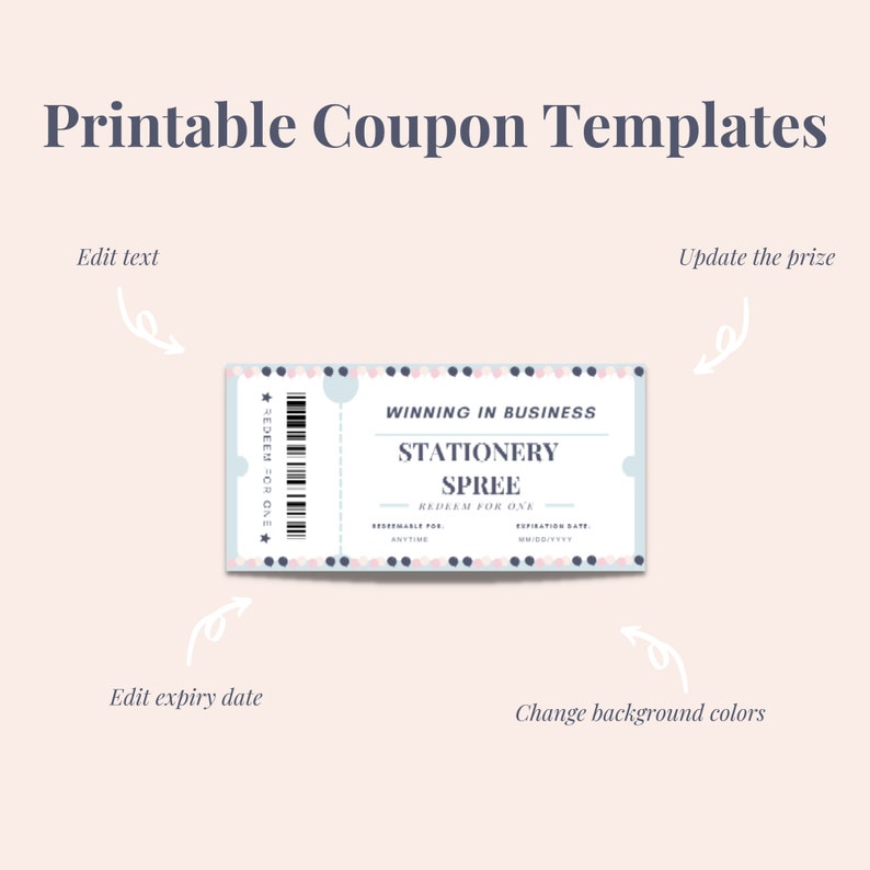 Printable Coupon Template for Business Owners | Business Gifts, Last ...