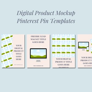 Digital Product Mockup Pinterest Templates for Pinterest Marketing ...