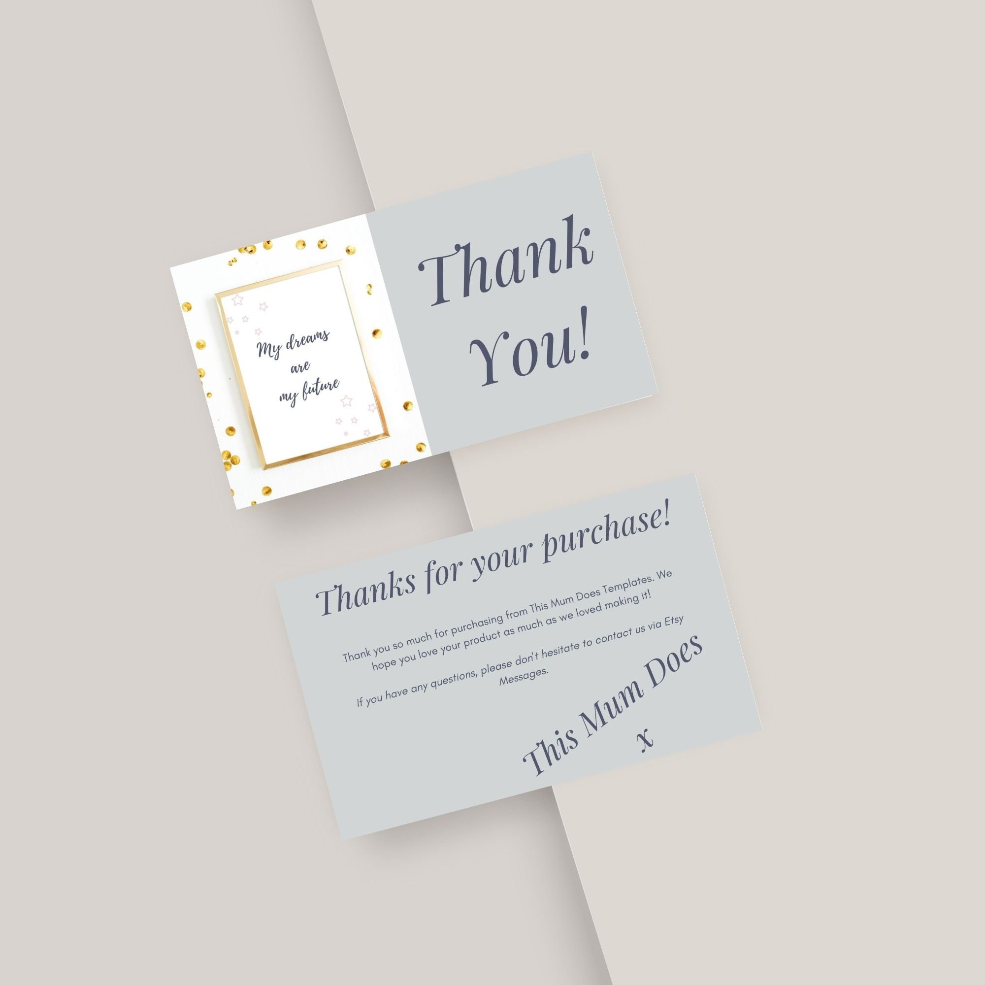 Thank You Card Templates for Online Store, E-commerce Store, Etsy Store ...