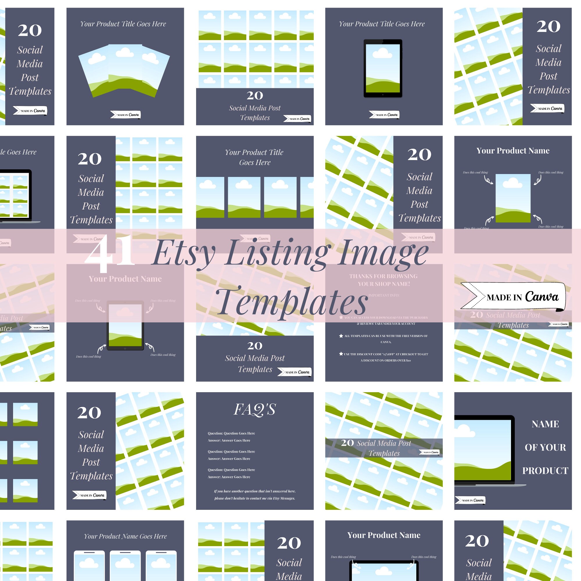 Etsy Listing Image Templates for Digital Products & Etsy Store Owners ...