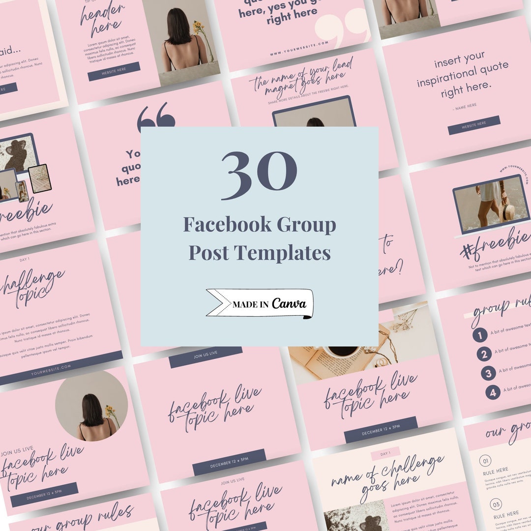 30 Facebook Post Templates Canva | Facebook Group Posts, Facebook Canva ...