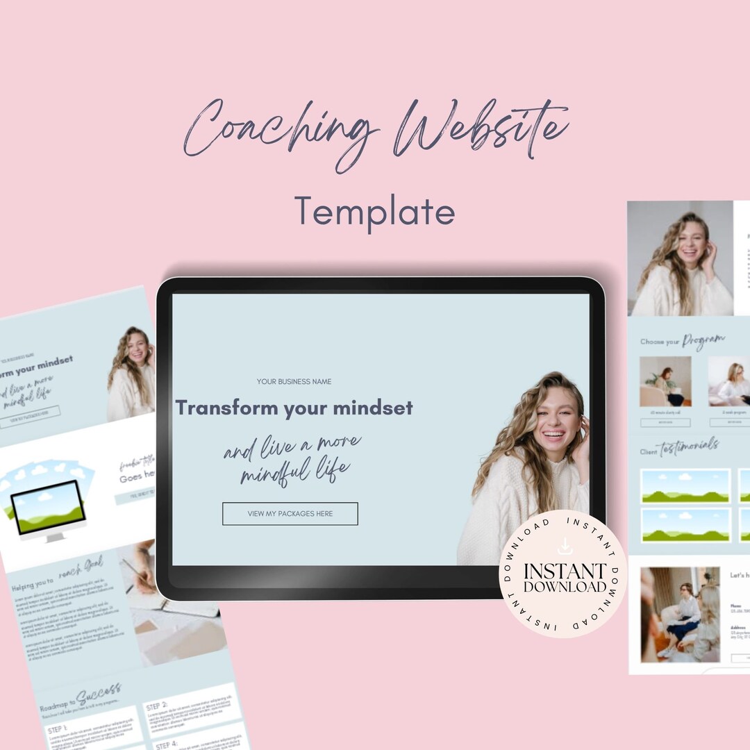 Coaching Template Canva Website Template Canva | Canva Coaching Course ...