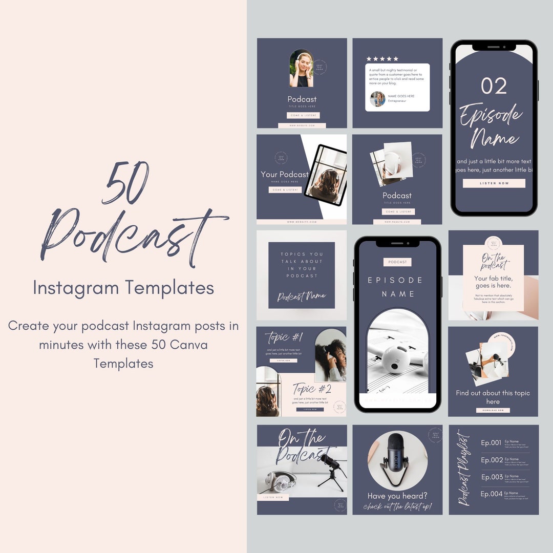 50 Canva Instagram Templates for Podcasters | Instagram Podcast ...