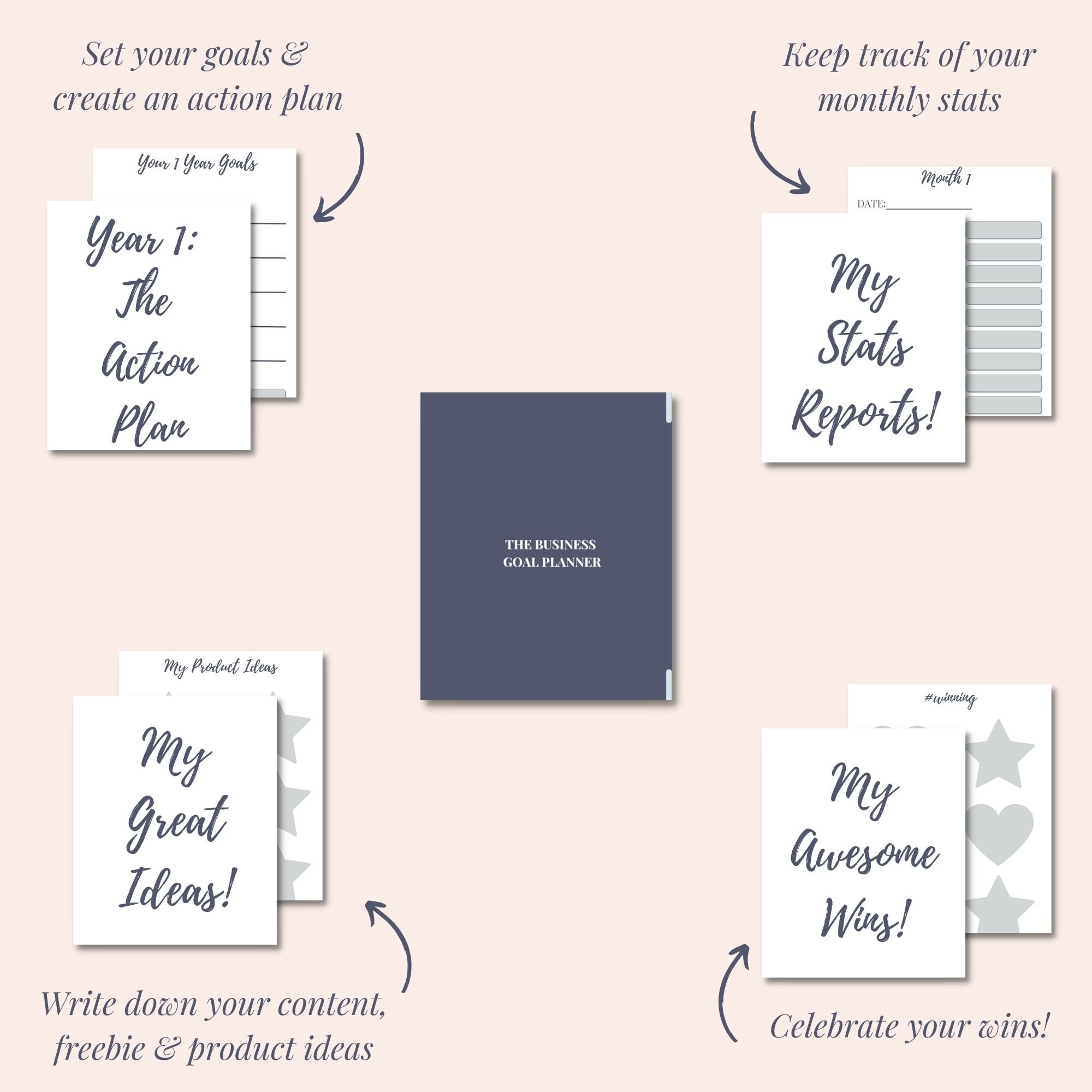Printable Business Planner for Small Business Owners, Set Your Goals ...