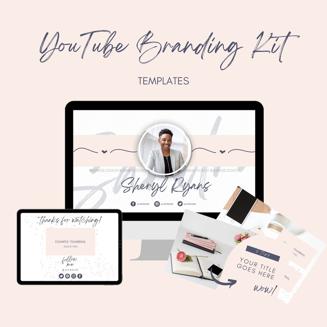 Youtube Canva Template Bundle | Editable Youtube Banners | Youtube ...