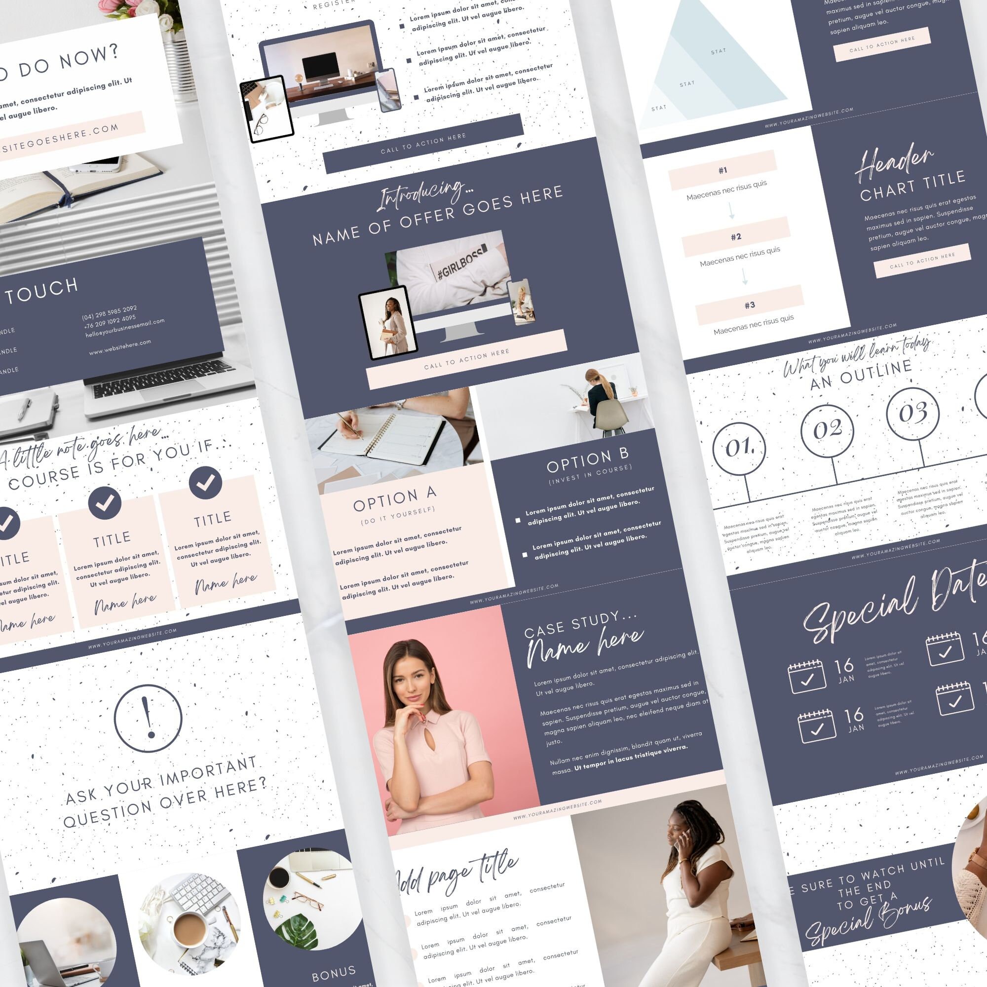 Online Course Slide Deck | Online Course Template | Pitch Deck | Course ...