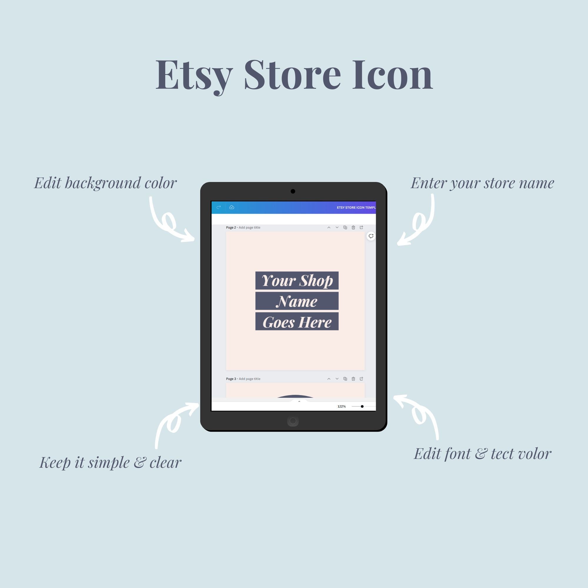 Etsy Store Icon Templates | Fully Editable Canva Etsy Shop Icon ...