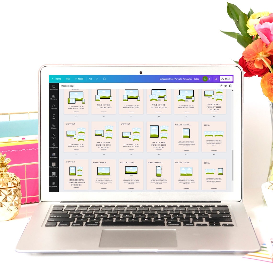 Digital Product Mockup Template Bundle Includes Etsy Listing - Etsy