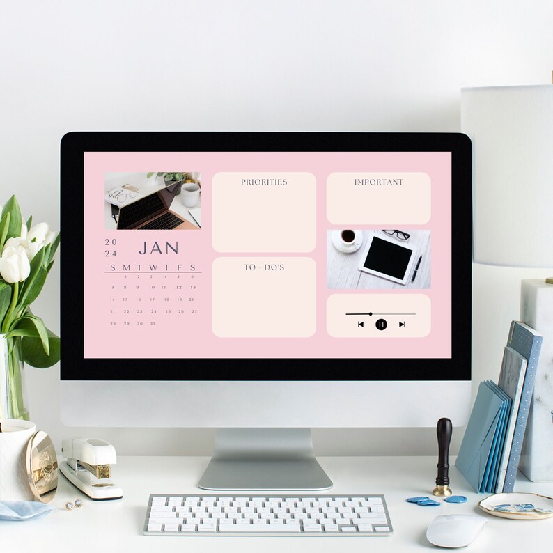 Desktop Wallpaper Canva | Editable Desktop Wallpaper Organizers ...