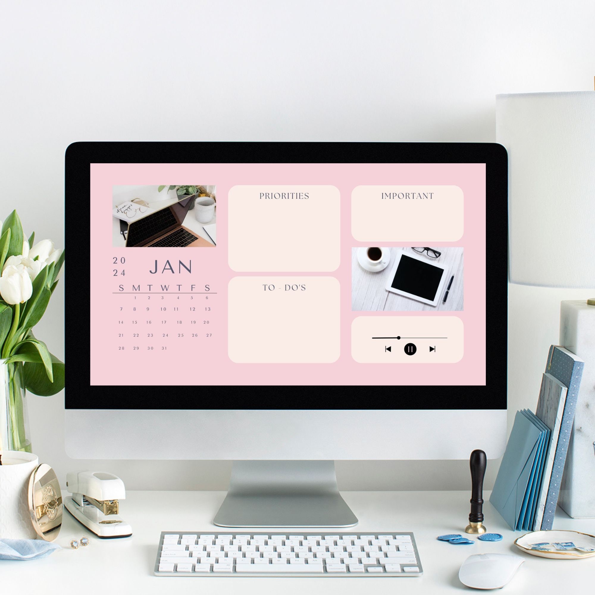 Desktop Wallpaper Canva | Editable Desktop Wallpaper Organizers ...