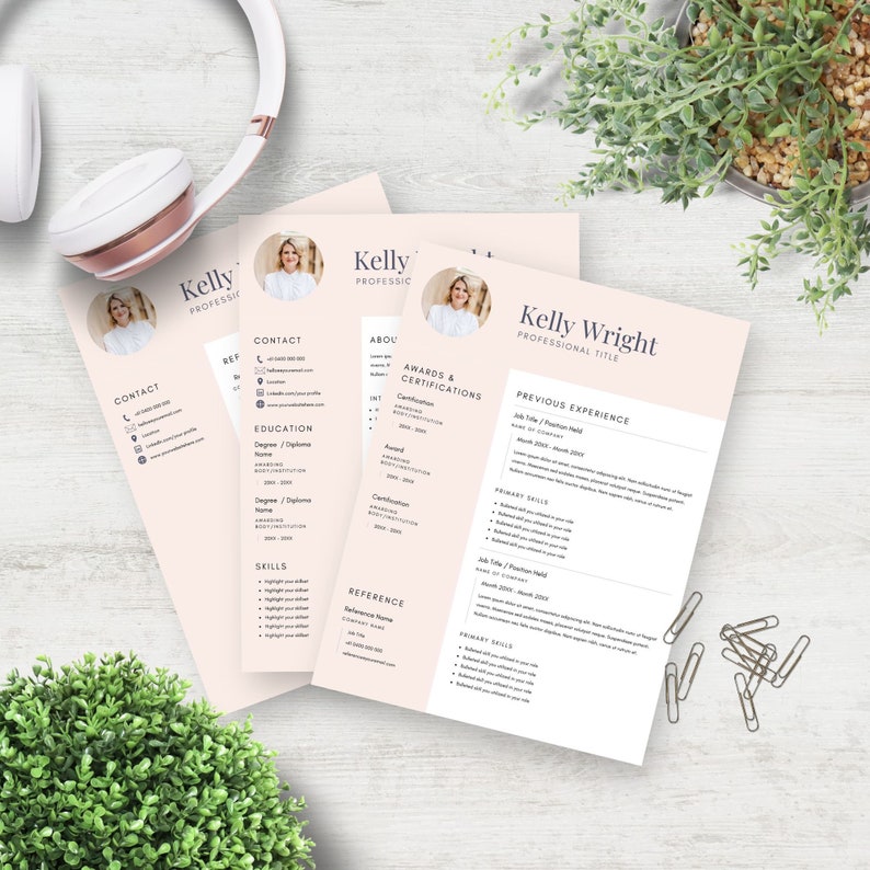 Creative Resume Template Professional Editable Canva | Cv Template ...