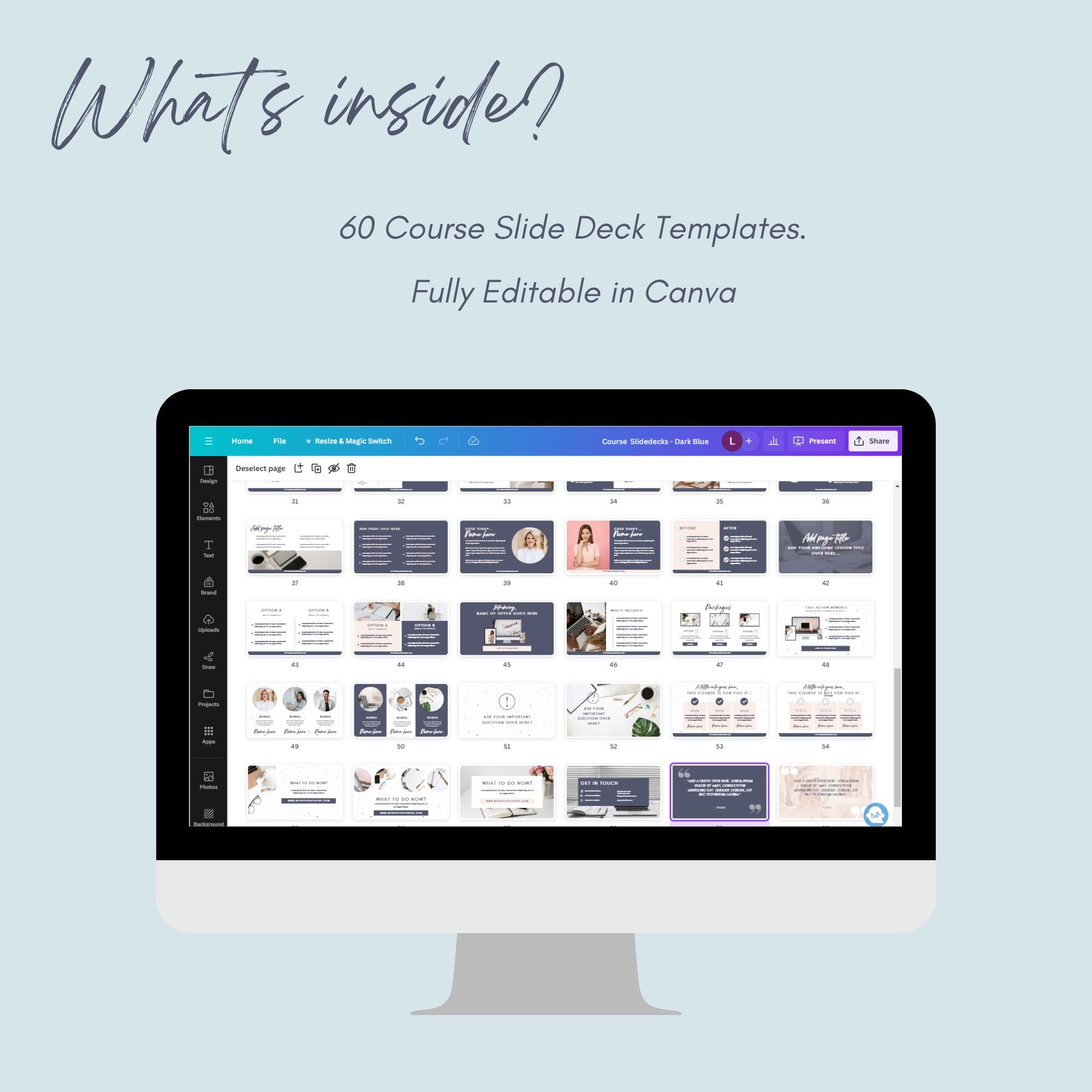 Online Course Slide Deck Online Course Template Pitch Deck Course ...