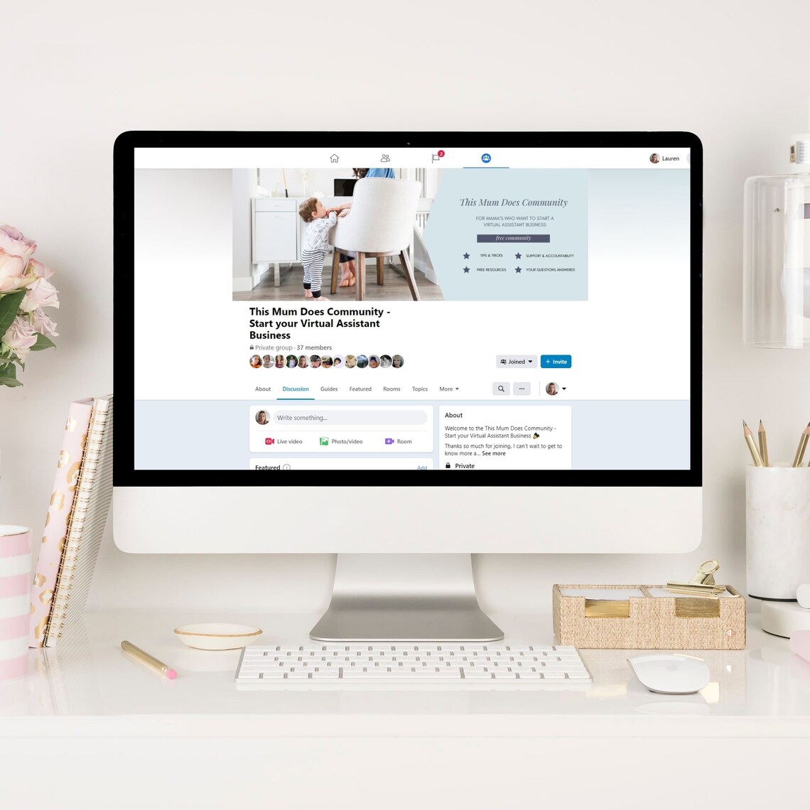 Facebook Group Cover Templates for Online Business Owners - Etsy