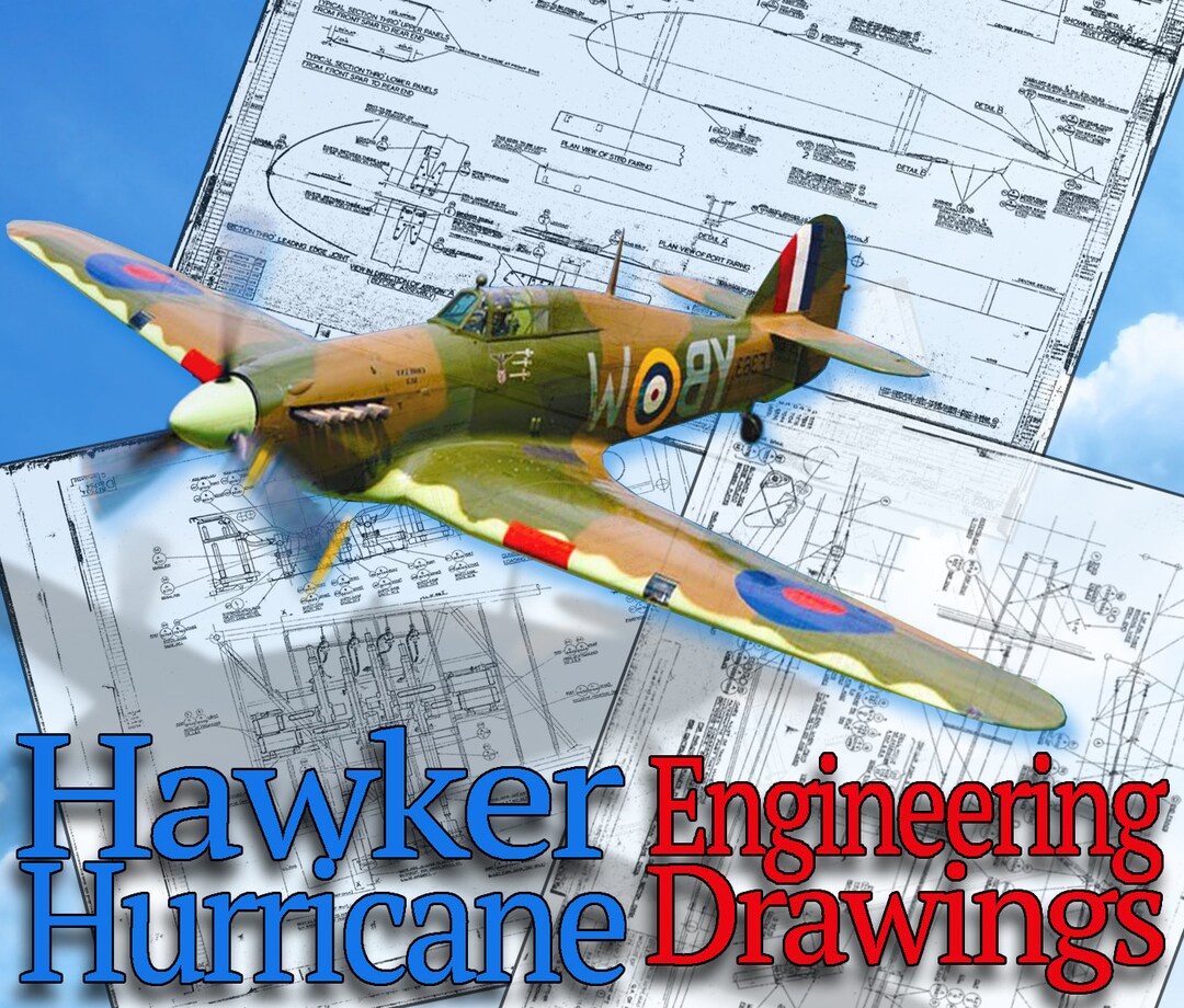 Hawker HURRICANE Blueprints on DVD - RAF Aircraft 4,238 Engineering ...