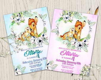Bambi invitation | Etsy