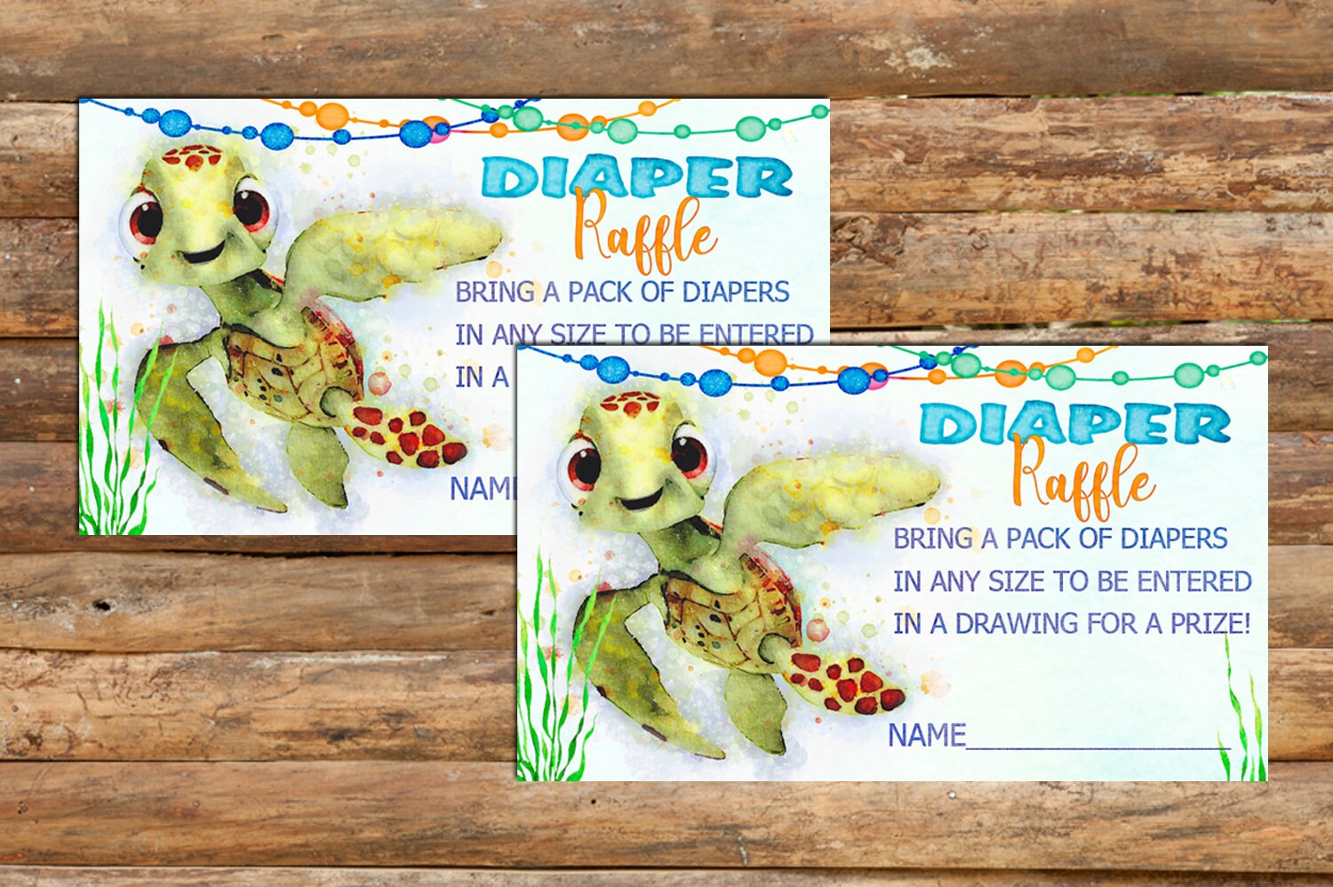Finding Nemo Dory Diaper Raffle Inserts Squirt Diaper Raffle | Etsy