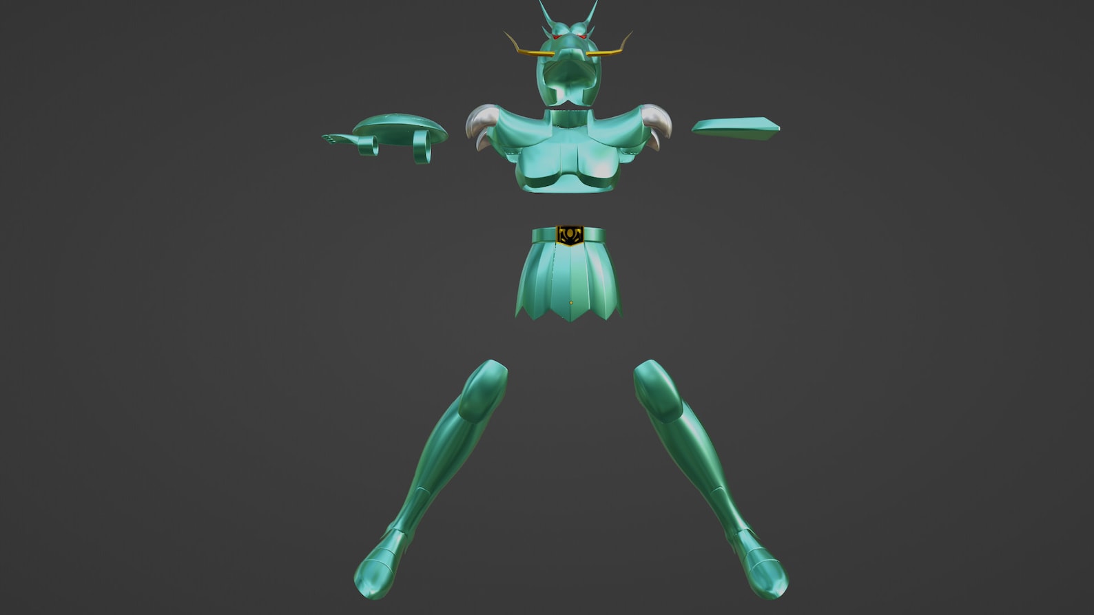 Dragon Shiryu Saint Seiya Full Armor + Helmet - STL 3D Print File - Etsy