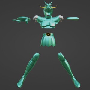 Dragon Shiryu Saint Seiya Full Armor + Helmet - STL 3D Print File - Etsy