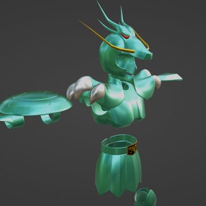 Dragon Shiryu Saint Seiya Full Armor + Helmet - STL 3D Print File - Etsy