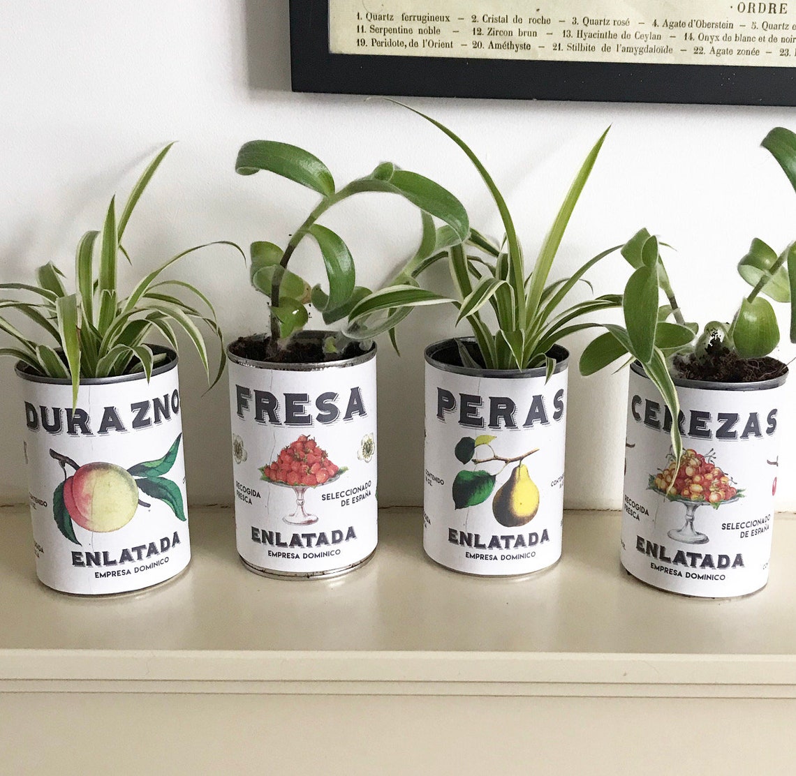 Vintage Can Labels Set of 4 Digital Download - Etsy