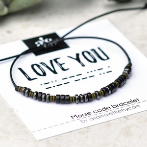 Personalized Morse Code Bracelet Men, Custom Gift for Men, Handmade ...