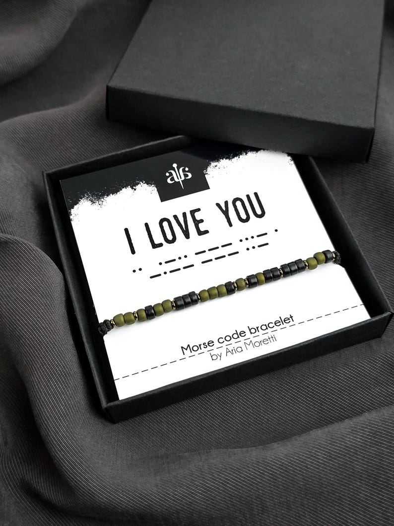 Personalized Mens Bracelet, Morse Code Bracelet, Anniversary Gift for ...