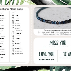 Custom Morse Code Bracelet Men, Handmade Personalized Gifts for Men ...