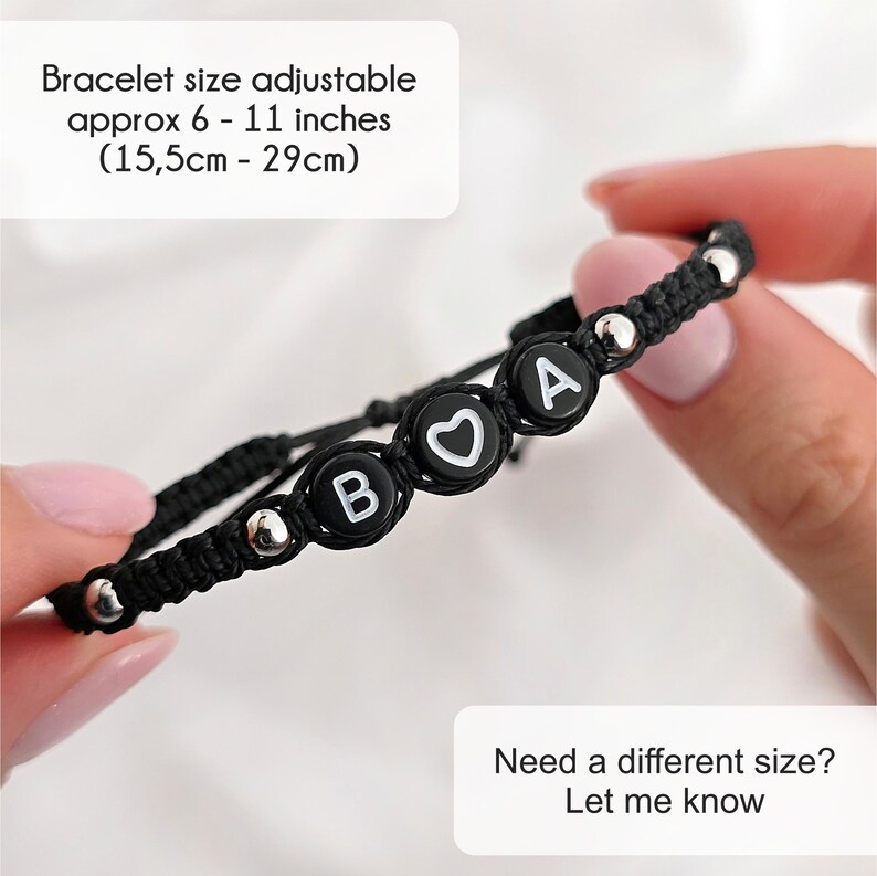 Personalized Couples Bracelet Set, His Her Initial Bracelet, Custom ...